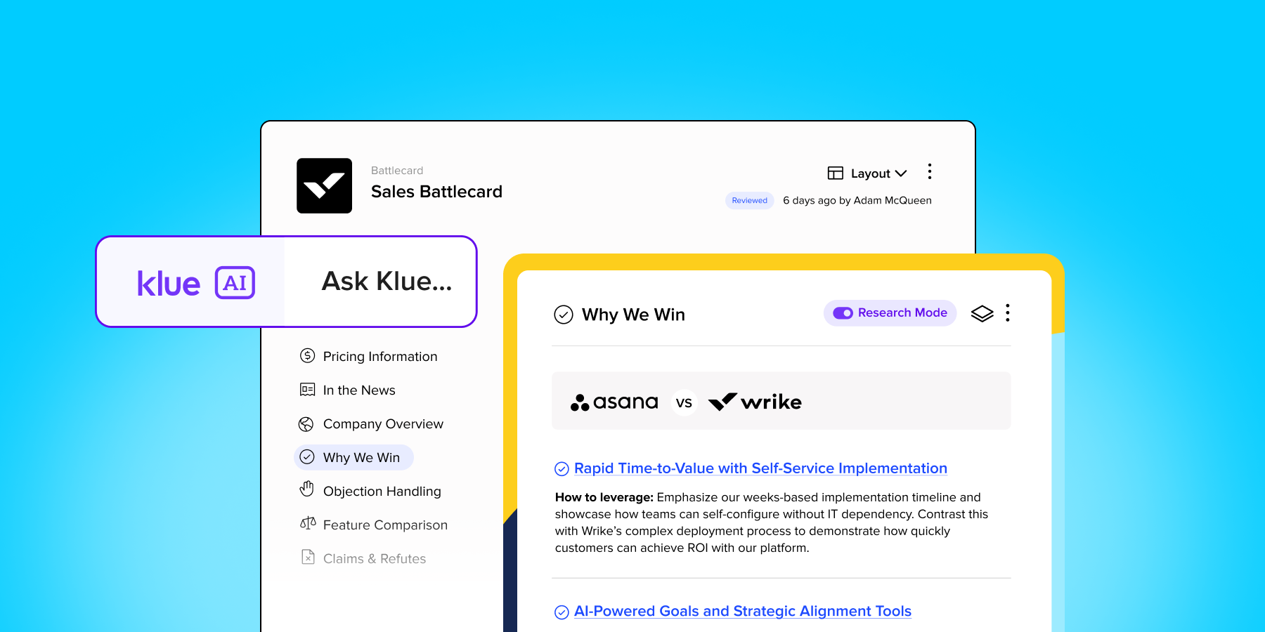 AI Battlecard Generator | Instantly Create a Battlecard with Ask Klue